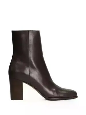 MARA BINI Round-toe Block-heel Ankle Boots - Brown