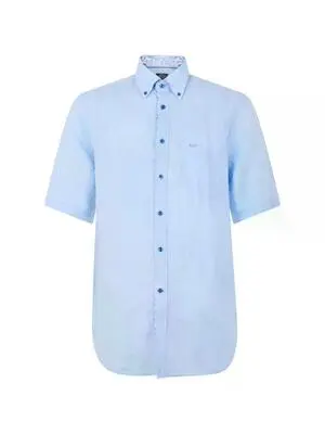 Paul & Shark Linen Short-sleeve Shirt - Blue