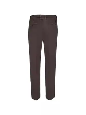 Jacob Cohen Logo-patch Straight-leg Trousers - Brown