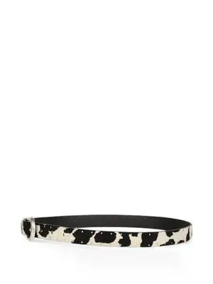 SECOND / LAYER Doc Pony-hair Leather Belt - White