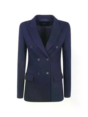 Seventy Double-breasted Wool Blazer - Blue