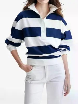 Vanessa Bruno Halek Striped Polo Top
