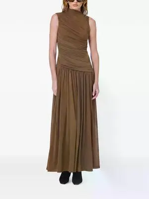 NICHOLAS Ruched Sleeveless Maxi Dress