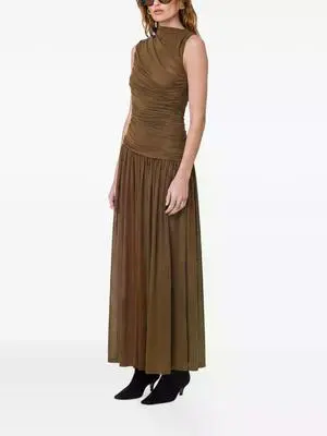 NICHOLAS Ruched Sleeveless Maxi Dress
