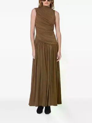 NICHOLAS Ruched Sleeveless Maxi Dress