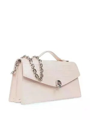 Alexander McQueen Skull Top Handle Croc-embossed Leather Crossbody Bag