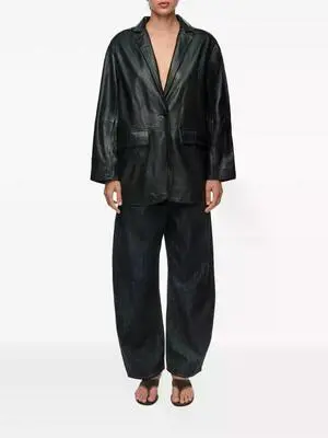Bimba Y Lola Leather Tailored Jacket