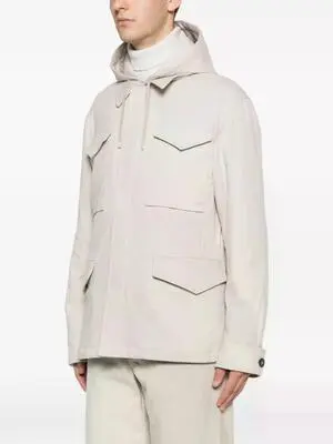 Eleventy Hooded Multi-pocket Jacket