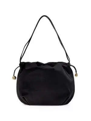 LIFFNER Satin Drawstring Shoulder Bag - Black