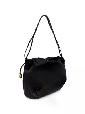 LIFFNER Satin Drawstring Shoulder Bag - Black