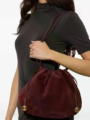 LIFFNER Charm Pouch Suede Shoulder Bag Red