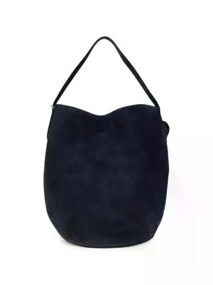 LIFFNER Large Suede Buckle-detail Bucket Bag - Blue