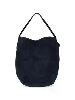 LIFFNER Large Suede Buckle-detail Bucket Bag - Blue