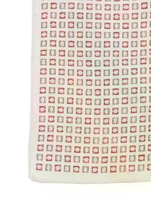 Eleventy Geometric-print Pocket Square - White