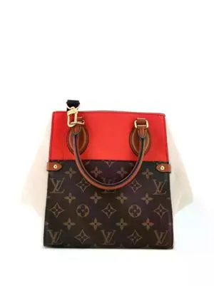 LOUIS VUITTON Fold Tote Monogram Canvas And Leather Pm Satchel - Brown