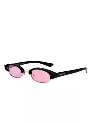 Alexander McQueen Am0534s Oval-frame Sunglasses - Black