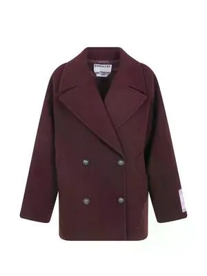 Essentiel Antwerp Kidney Double-breasted Coat - Red