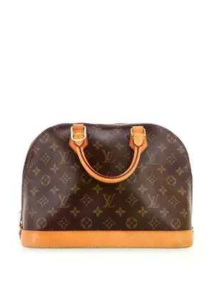 LOUIS VUITTON Alma Handbag Monogram Canvas Pm Satchel - Brown