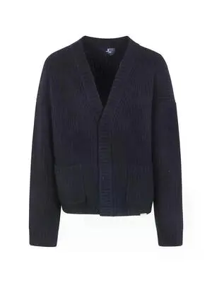 REPRESENT Ribbed-knit Wool Cardigan - Black