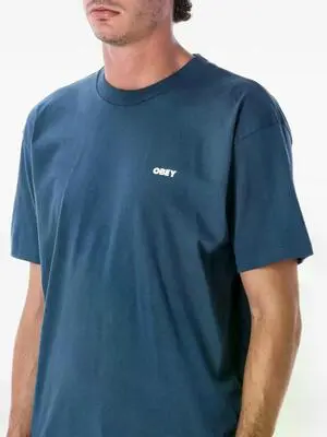 Obey Resistance Skull Logo-print T-shirt - Blue