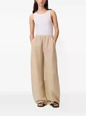 ALLSAINTS Jet Elasticated Wide-leg Trousers - Neutrals