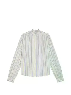 Vanessa Bruno Hilda Striped Ruffled Blouse