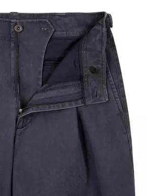 STUDIO TOMBOY Washed Pleated Straight-leg Trousers - Blue