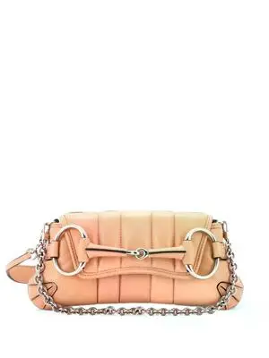Gucci Horsebit Chain Vertical Quilted Leather Small Shoulder Bag - Neutrals