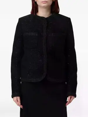 Fabiana Filippi Sequin-embellished Braided-trim Jacket - Black