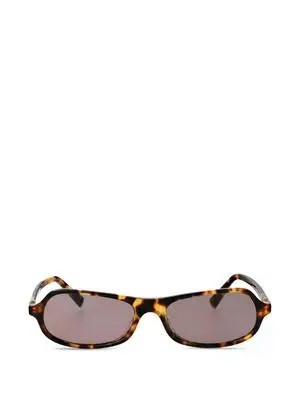 Miu Miu Tortoiseshell-effect Geometric-frame Sunglasses - Brown