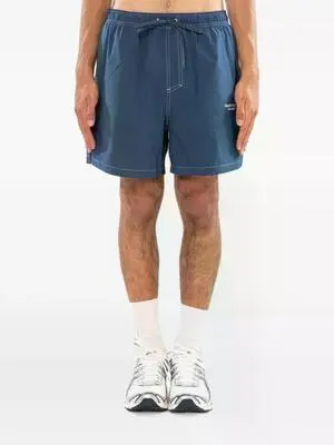 NEW AMSTERDAM SURF ASSOCIATION Contrast-stitch Logo-print Swim Shorts - Blue