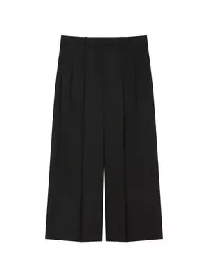 Givenchy Cropped Double Pleat Pants In Wool And Mohair