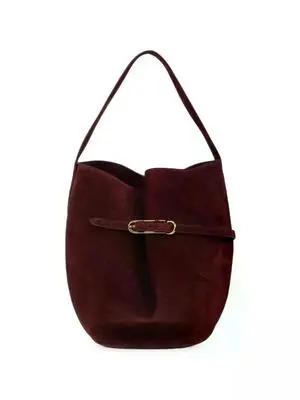 LIFFNER Large Buckle-detail Suede Tote Bag - Red