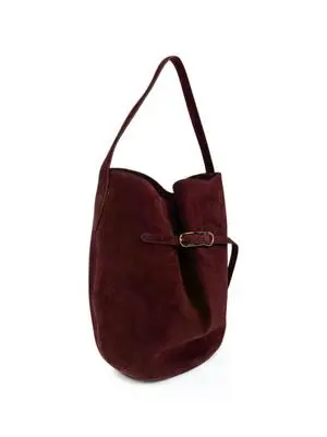 LIFFNER Large Buckle-detail Suede Tote Bag - Red