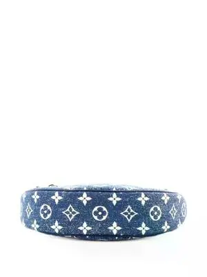 LOUIS VUITTON Loop Handbag Monogram Jacquard Denim Hobo Bag - Blue