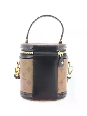 LOUIS VUITTON Cannes Handbag Reverse Monogram Canvas Satchel - Brown