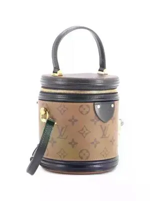 LOUIS VUITTON Cannes Handbag Reverse Monogram Canvas Satchel - Brown