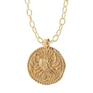 GODDESS CHARMS Cancer Zodiac Charm Necklace Set Vermeil - Gold