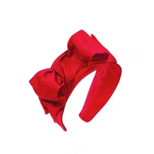 SIBI HATS Catch Me - Red Silk Bow Headband