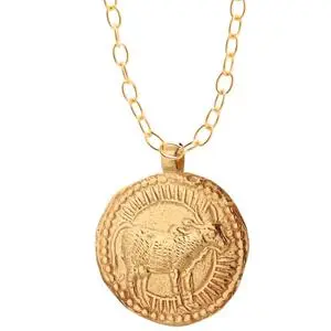 GODDESS CHARMS Taurus Zodiac Charm Necklace Set Vermeil - Gold