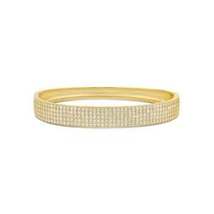 SHYMI Wide Pave Bangle - Gold