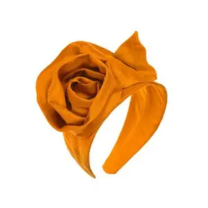 SIBI HATS Call Me Rosy Silk Headband - Orange
