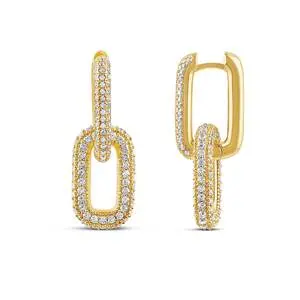 SHYMI Removable Link Pave Earrings - Gold