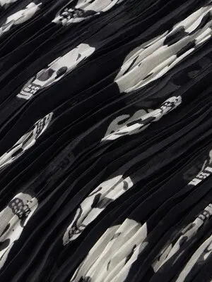 Alexander McQueen Printed Silk-plissé Scarf