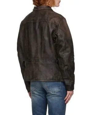 Ralph Lauren Zipped Leather Jacket