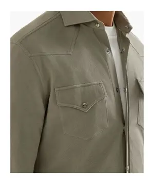 Brunello Cucinelli Cotton Piqué Western Shirt