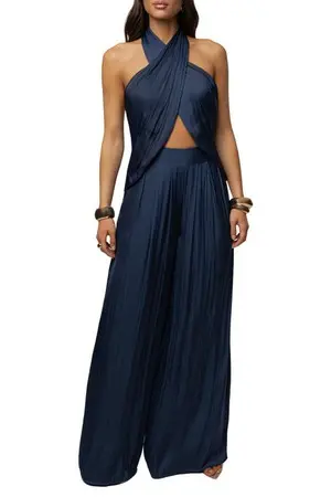 JLUXLABEL Core Form Pleated Trouser - Blue