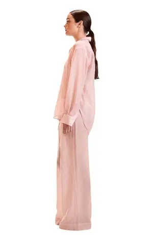 Cynthia Rowley Salina Sheer Pant - Pink