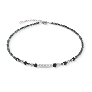 COEUR DE LION Beads & Pearls Spike Necklace - Anthracite