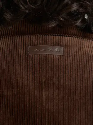 Manière De Voir Nancy Corduroy Cinched Waistcoat With Point Collar
